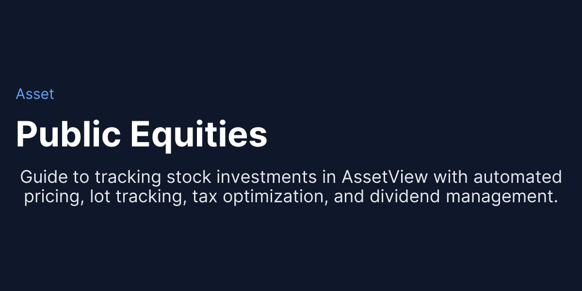 Public Equities - AssetView