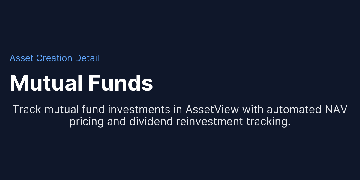 Mutual Funds - AssetView